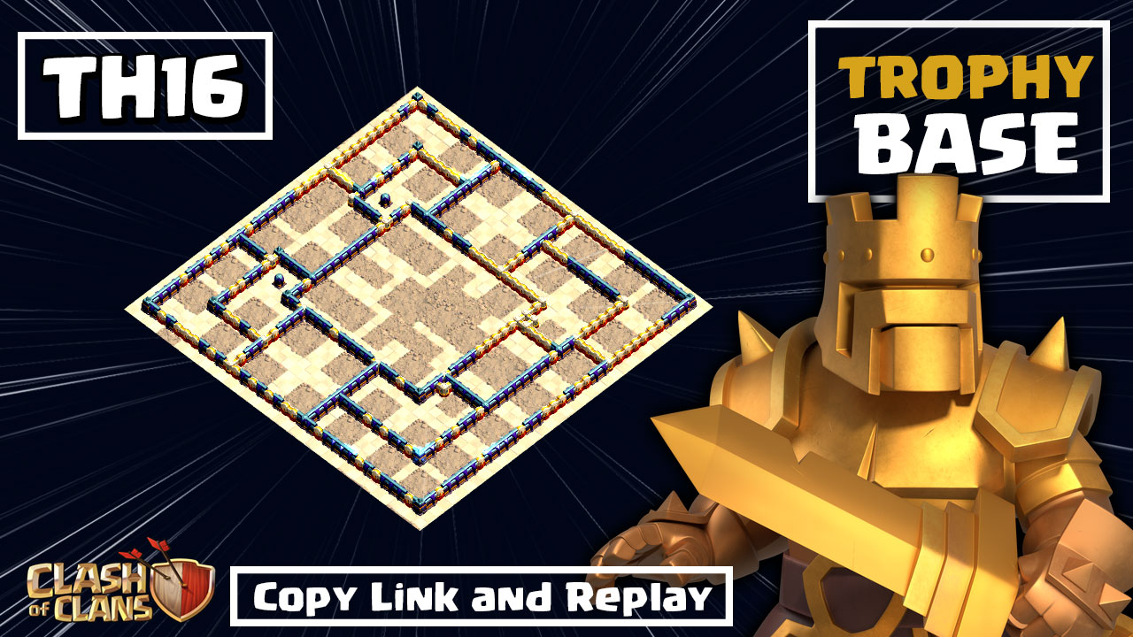 NEW Base TH16 Thủ 1 Sao Rank 5k7 - 5k8 Chốt Cúp Cuối Mùa Clash of clans